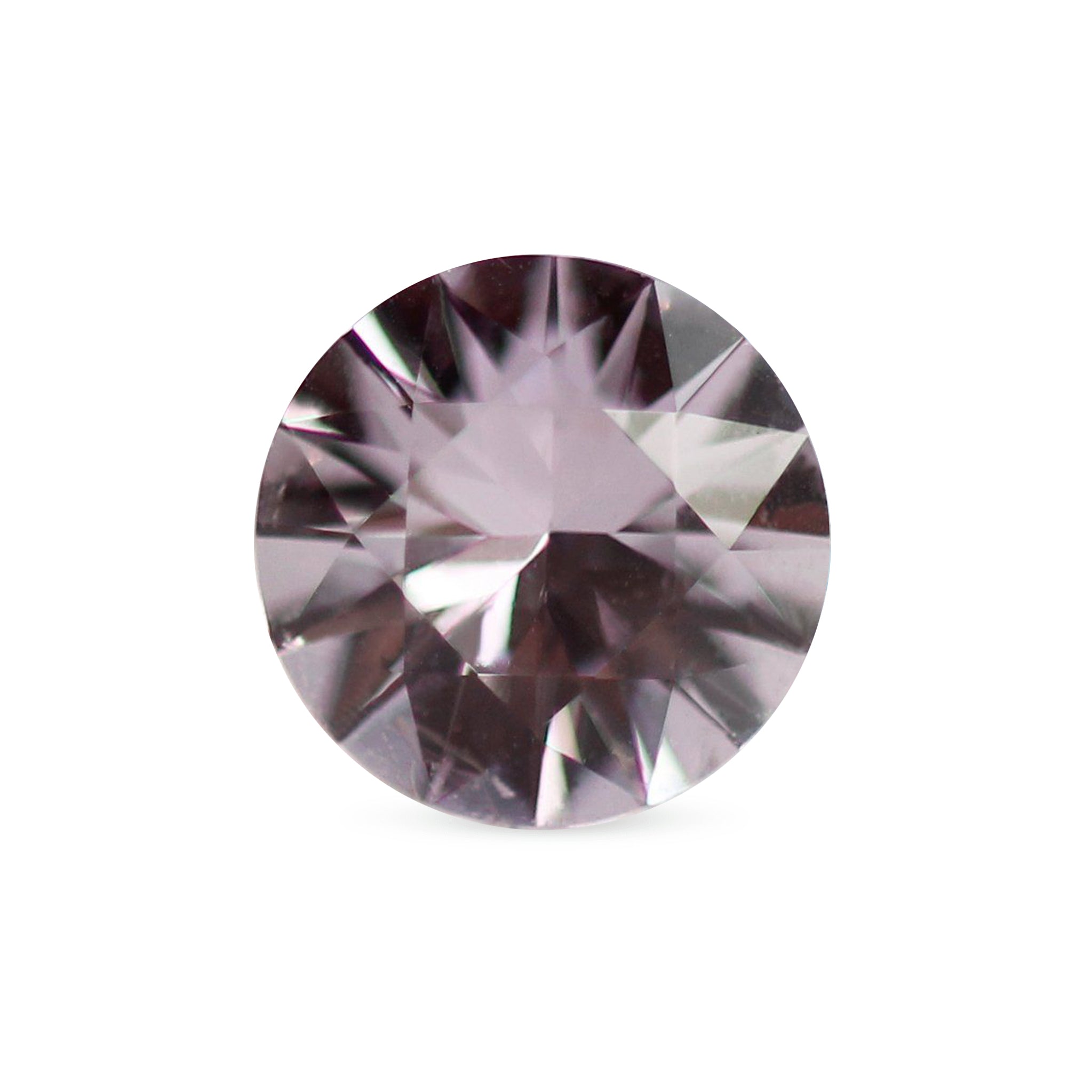 0.48 ct Grape Pink Round Brilliant-Cut Madagascar Sapphire