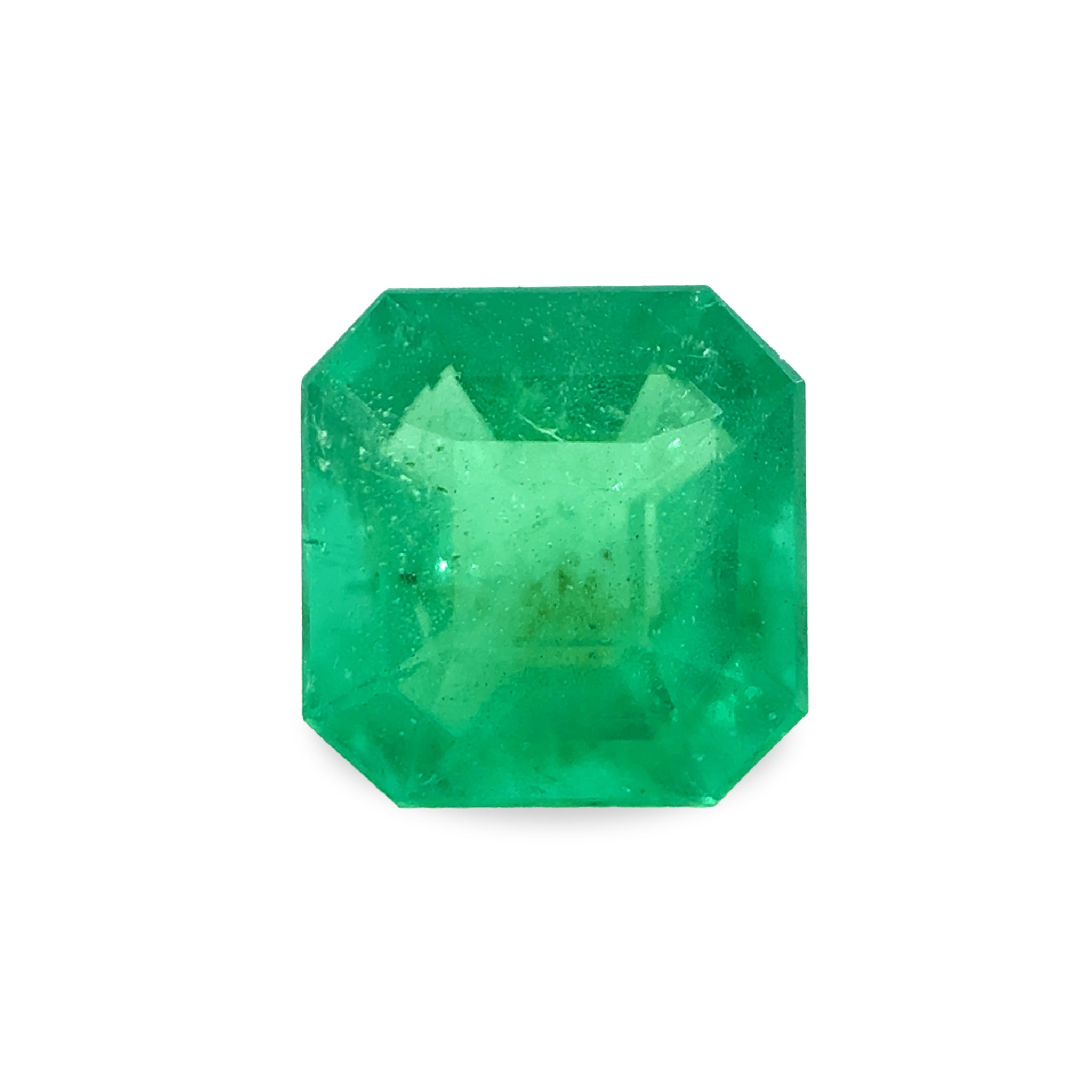 0.65 ct Mint Green Cut Corner Square Modified Brilliant AKARA Mined Em