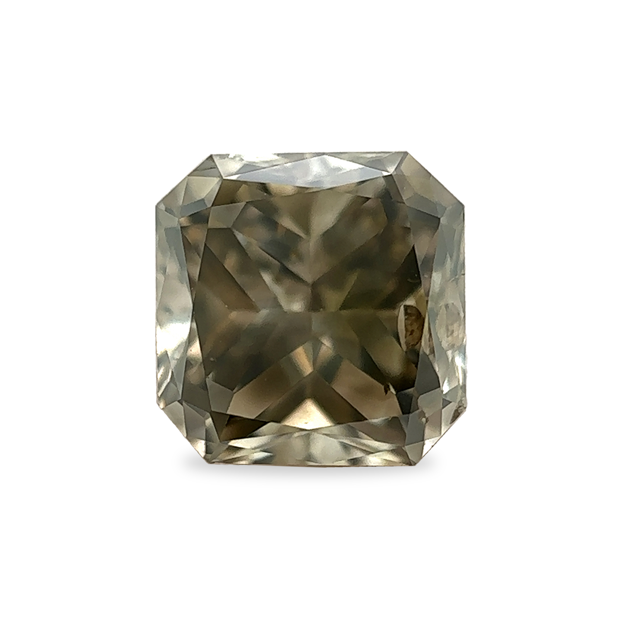 1.11 ct Raven Grey I1 Natural CC Square Modified Brilliant Diamond