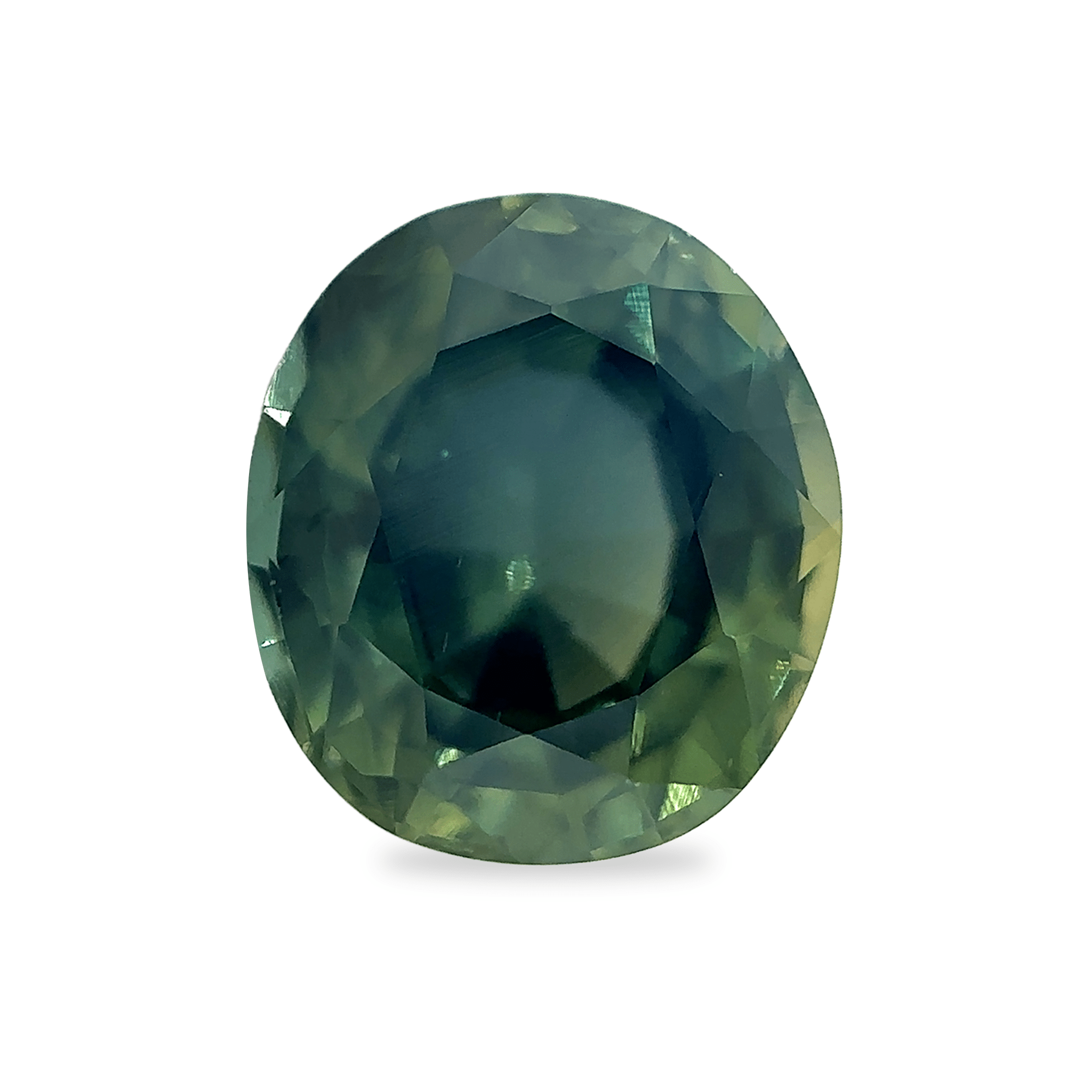 1.21 ct Deep Ocean Green Oval Mixed Cut AKARA Nigerian Sapphire