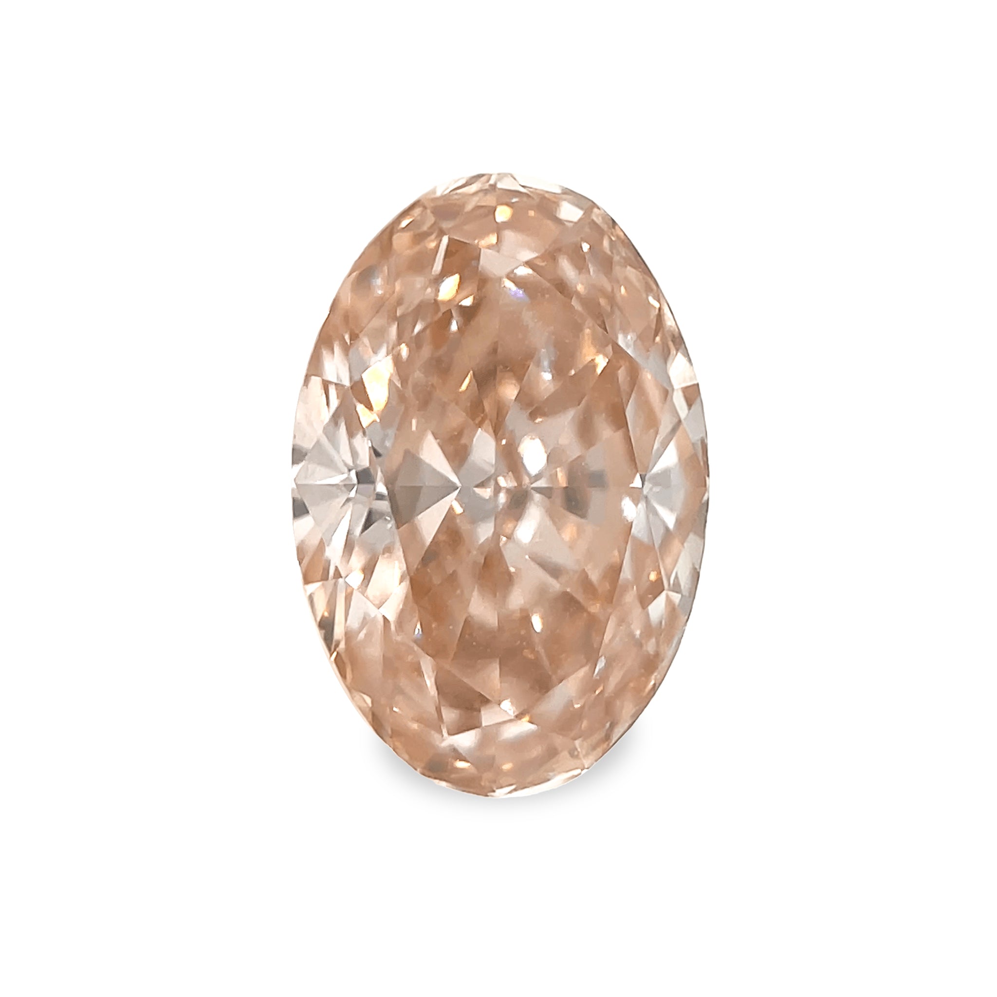 1.86 ct Peach Sunrise Oval Modified Brilliant Fancy Lab Grown Diamond
