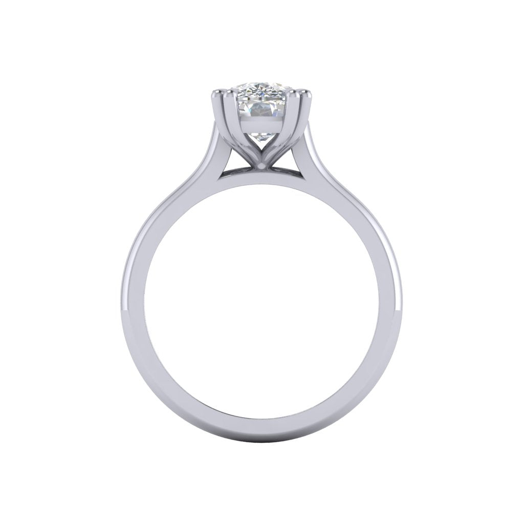 Ethical, Custom Ring-Elongated Cushion Love Note Solitaire | Toronto ...