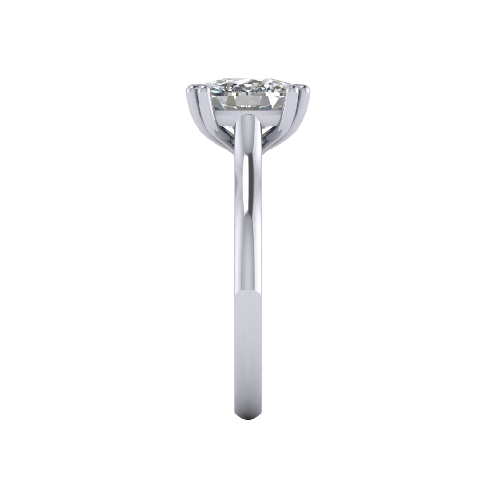 Ethical, Custom Ring-Elongated Cushion Love Note Solitaire | Toronto ...