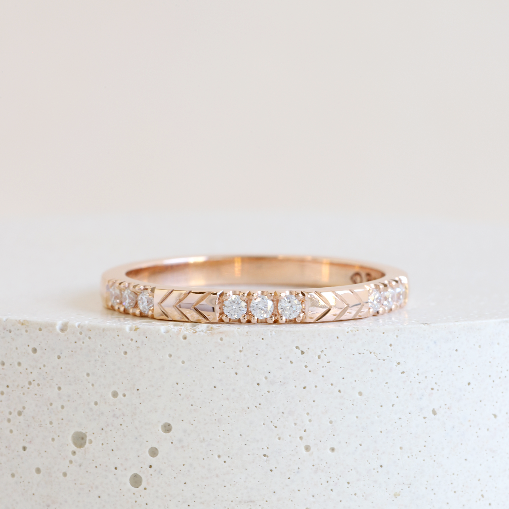 Chevron Stacker in Rose Gold