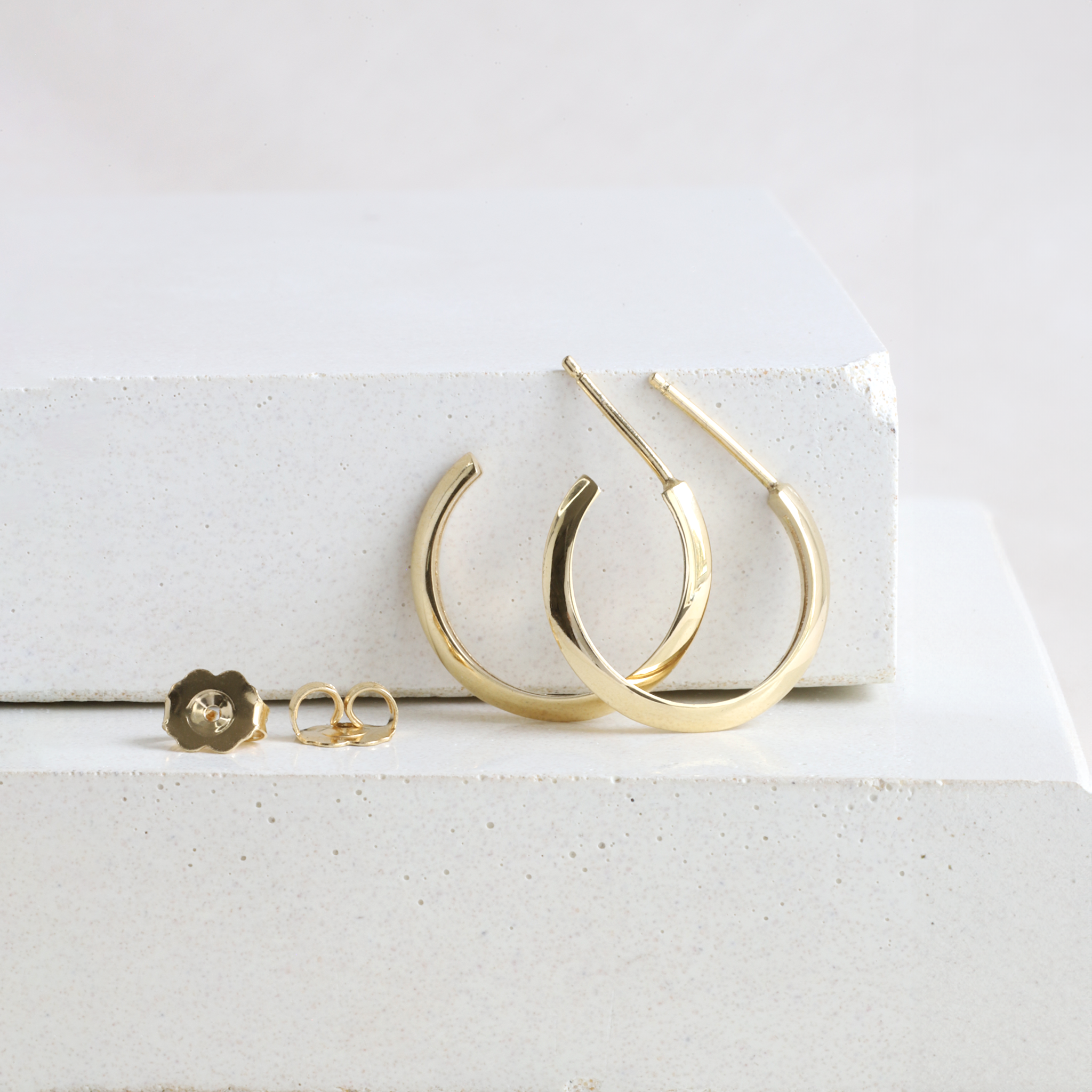 Ethical, Custom Ring-Knife Edge Hoops in Yellow | Toronto, Canada ...