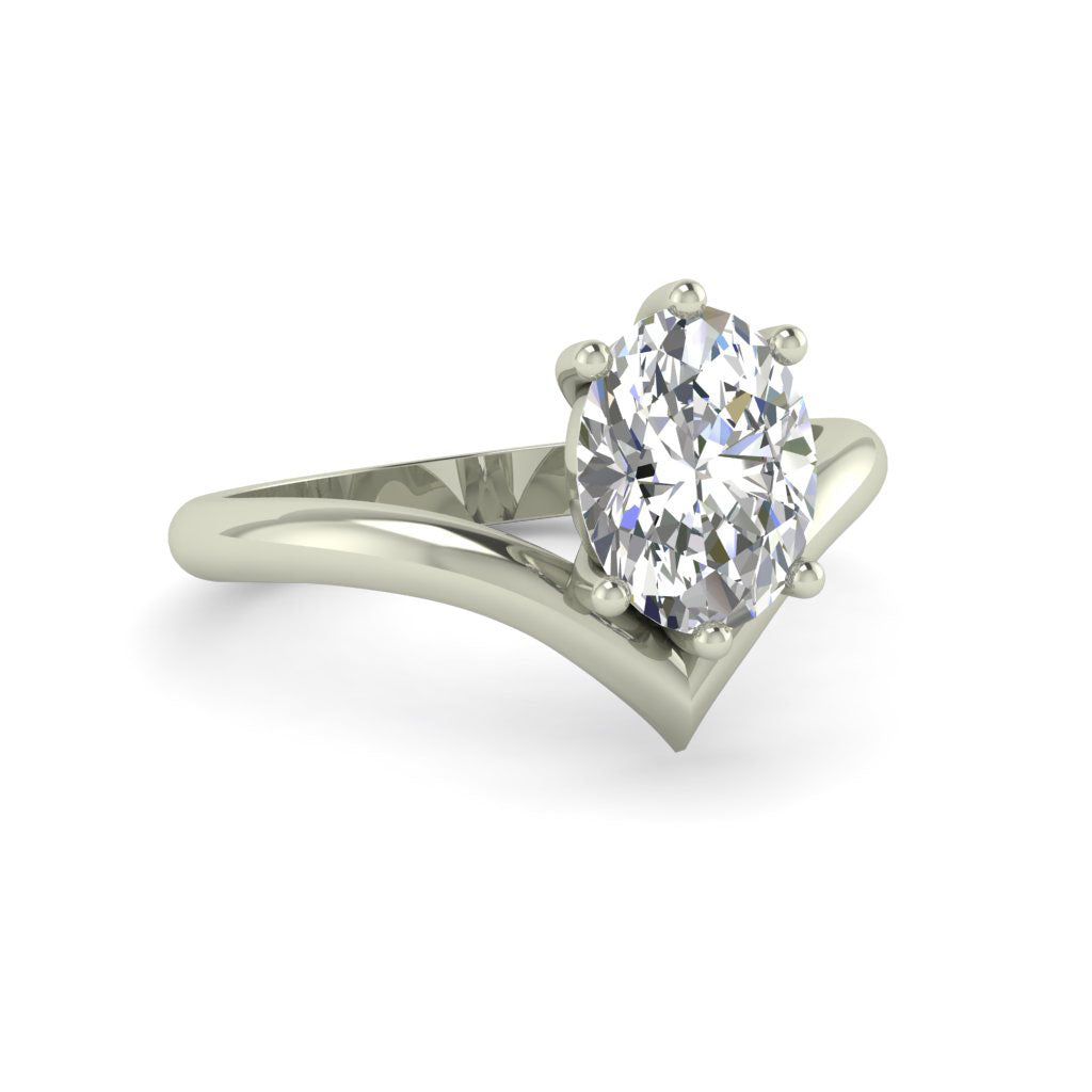 Oval-Set Valley Ring