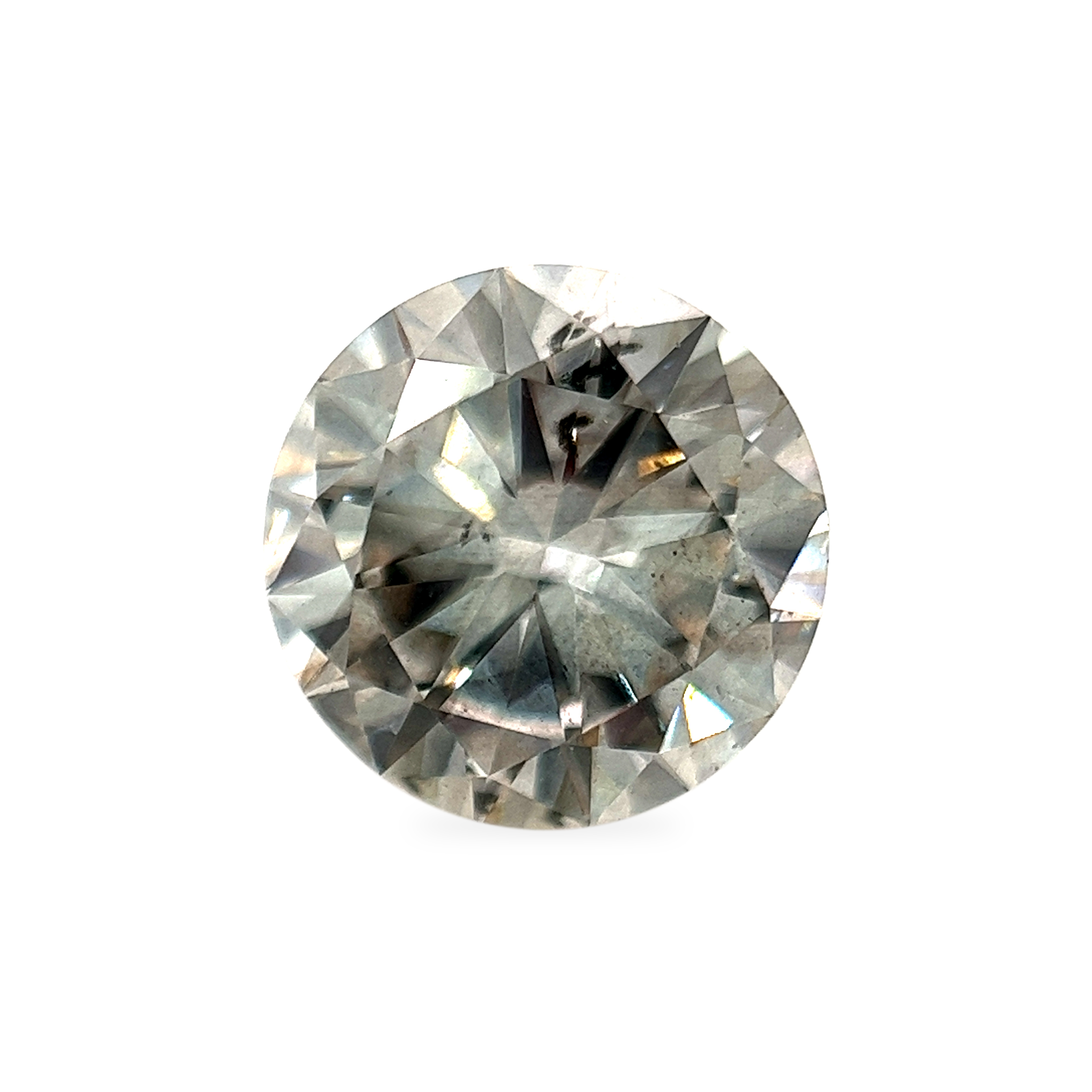 2.00 ct Peppery Grey Round Brilliant Fancy Lab Diamond
