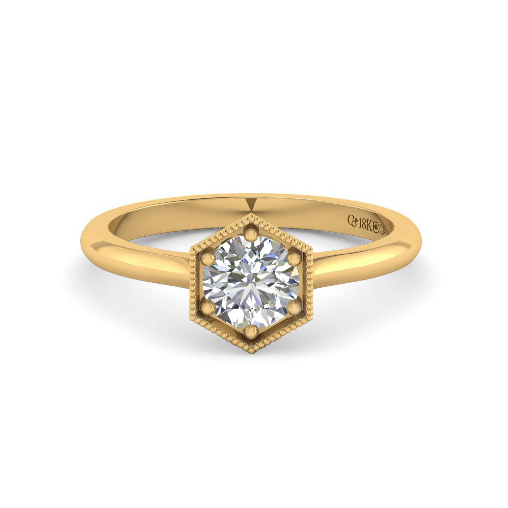 Ethical, Custom Ring-Hexa Solitaire Ring | Toronto, Canada | FTJCo Fine ...