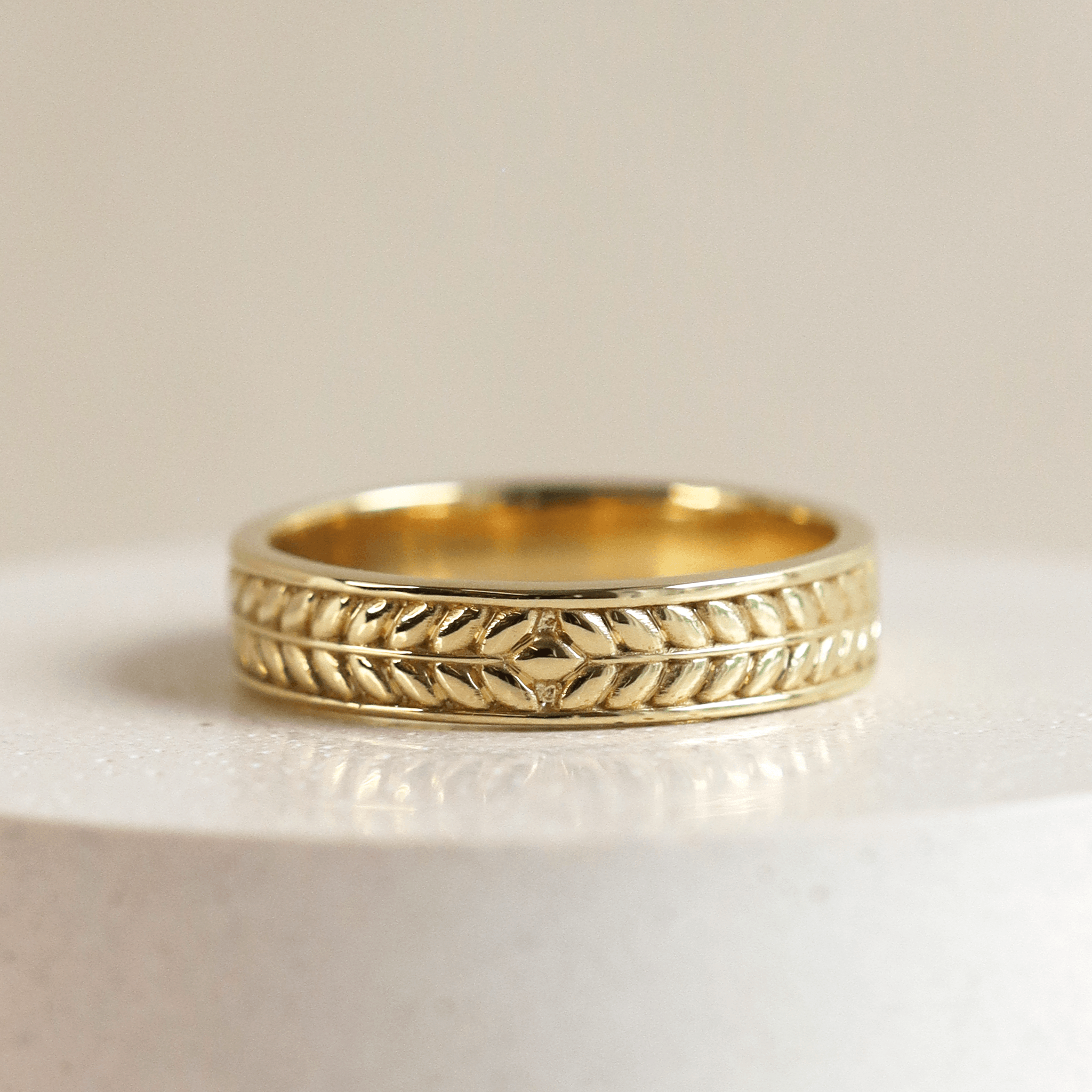 Ethical, Custom Ring-Ceres Wide Band in Yellow Gold | Toronto, Canada ...